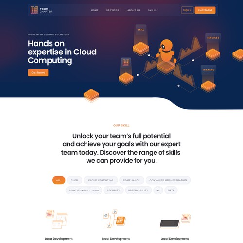 Designs | Simpel and engaging Website design with 3D graphics for a IT ...