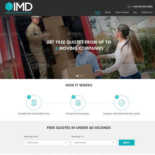 Lead Generation Webpage required for the relocation / removals industry ...