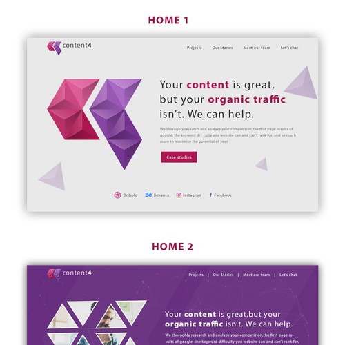Web Design for High-Level Content Marketing Agency | Web page design ...