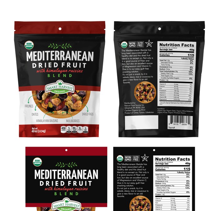 Smart Harvest Dried Fruit Package | Product packaging contest