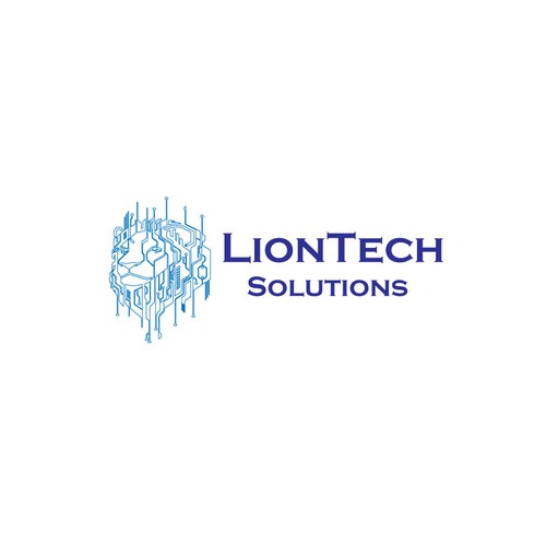 LionTech wants a logo with our name and a digital/circuit lion head ...