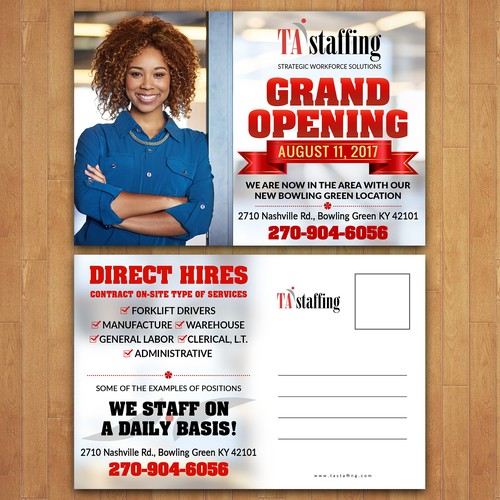 Designs | Design a layout for Full Color, 2 sided postcard for Grand ...