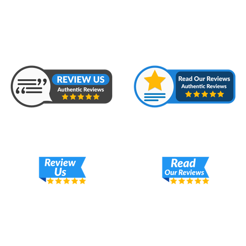 Badge Buttons To Read and Write Reviews | Icon or button contest