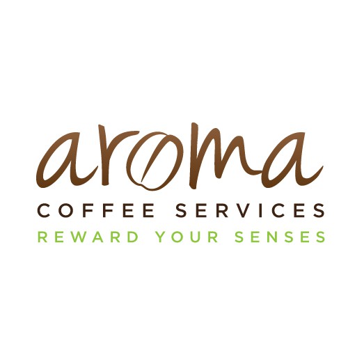 Logo and business card for Aroma Coffee Services "reward your senses ...