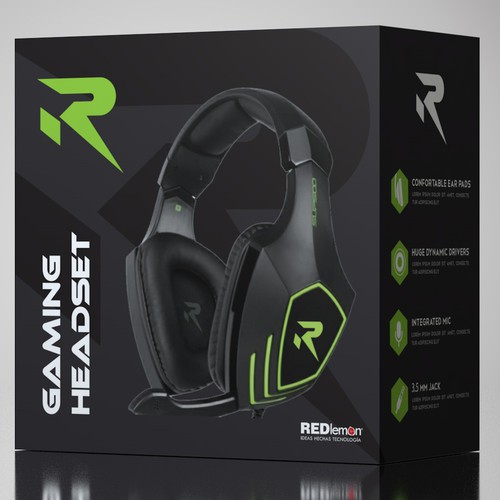 Gamers Headphones packing | Product packaging contest