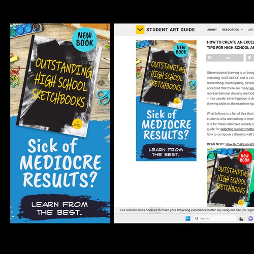 Designs | Advertising banner to promote art book | Signage contest
