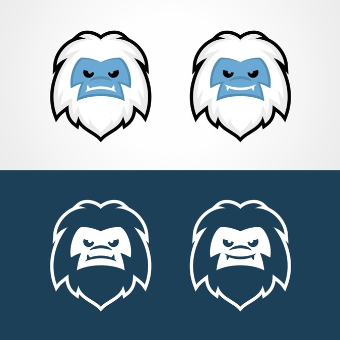 Vector illustration of Yeti face for winter apparel company | Character ...