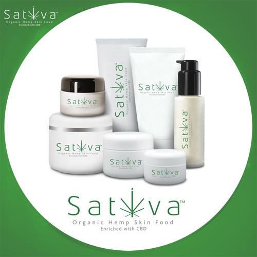 Sativa Skincare range - organic hemp brand of cosmetics | Logo design ...