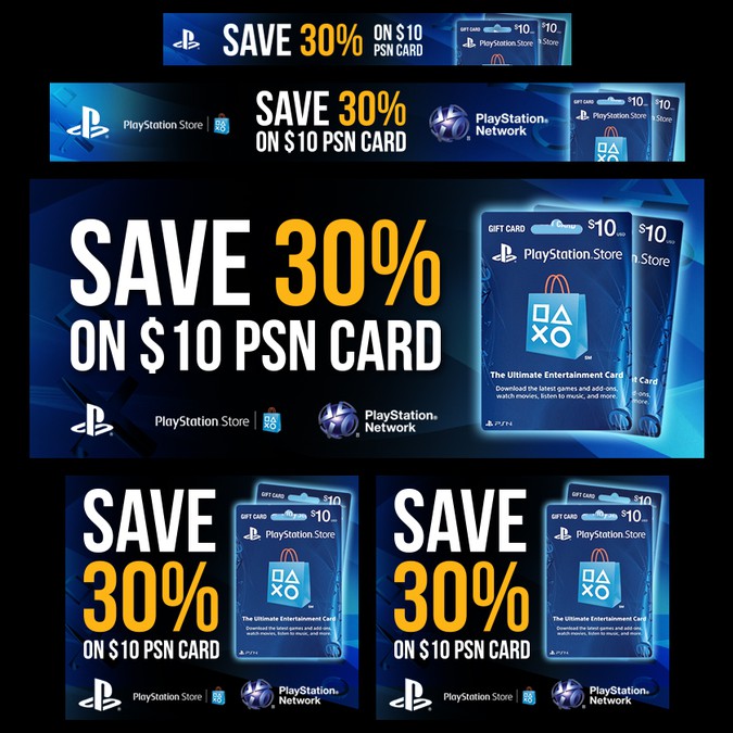 Create Playstation Network Card Banners | Banner ad contest