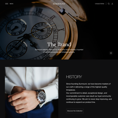 Designs | Redesign Luxury Watch Website | Web page design contest