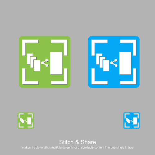 Android icon for screenshot stitching app | Icon or button contest