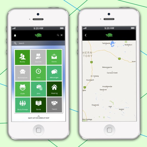Create an app menu screen for Turtle | App design contest