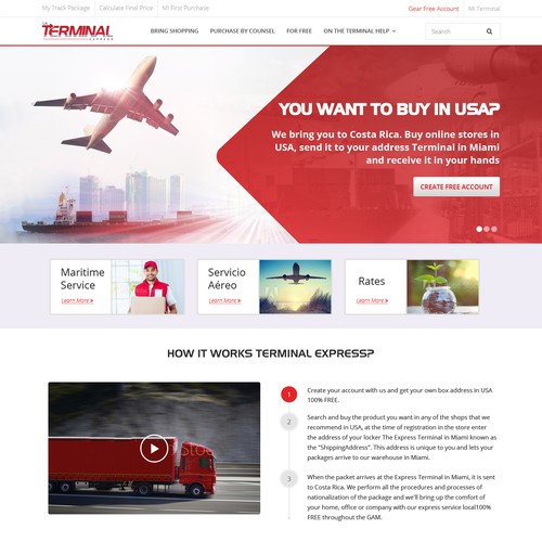 Create a User Friendly Courier Website | Web page design contest
