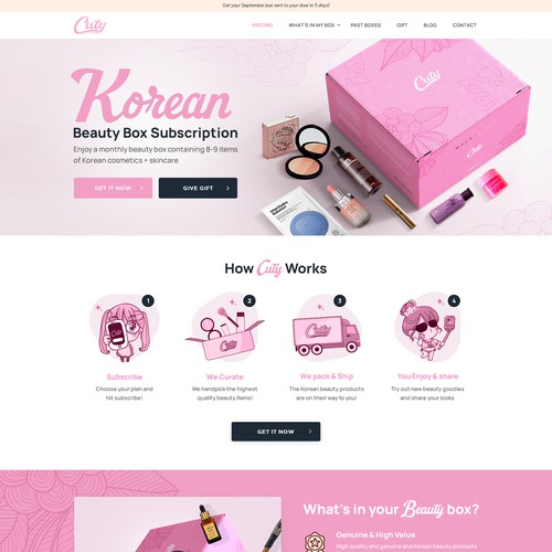 Designs | Design a Homepage for Korean Beauty Company | Web page design ...