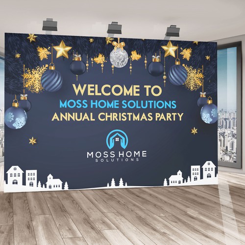 Designs | CHRISTMAS PARTY BACKDROP - CORPORATE!! | Illustration or ...