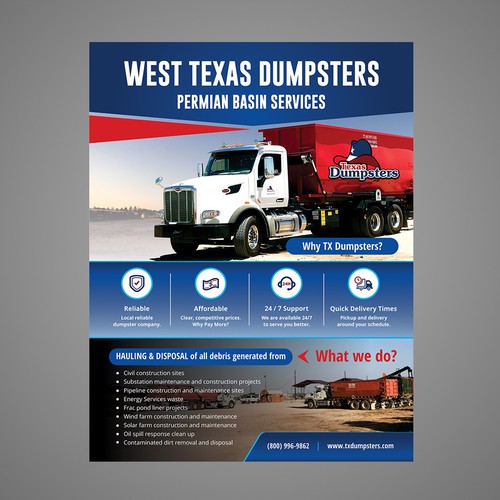 Texas Dumpsters | Postcard, flyer or print contest