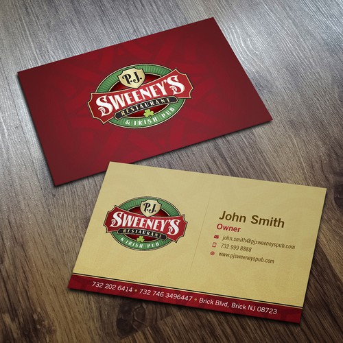 Designs | Irish Pub Business Card Design | Business card contest