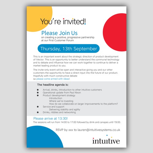Simple invite for customer event | Card or invitation contest