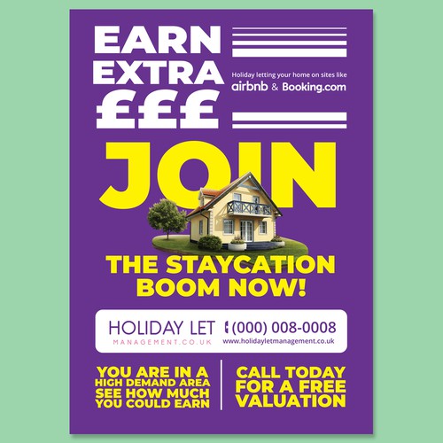 Designs | Airbnb management flyer | Postcard, flyer or print contest