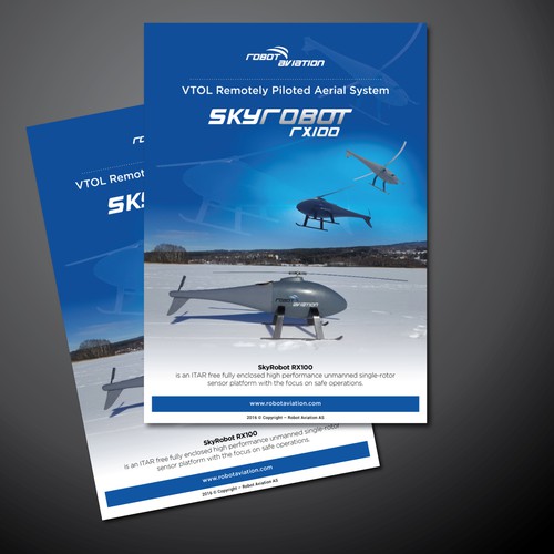 clean, high-tech flyer design for drones/UAVs that gives confidence and ...