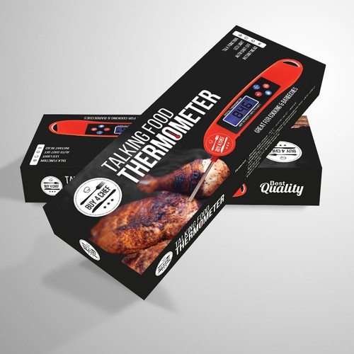 Creative Packaging Label for our Digital Food Thermometer | Product ...