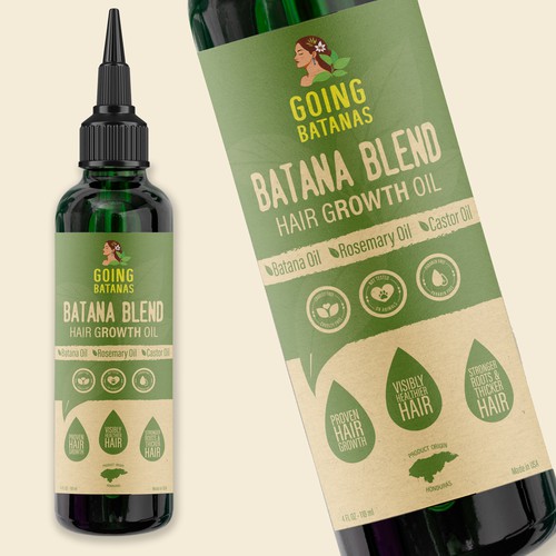 Designs | Design Product Label for Innovative Batana Blend Hair Growth ...