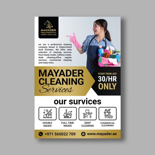 Designs | Flyer for Mayader Cleaning Services | Postcard, flyer or ...