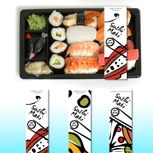 Create a packaging sleeve for sushi, sold to large retailers | Product ...