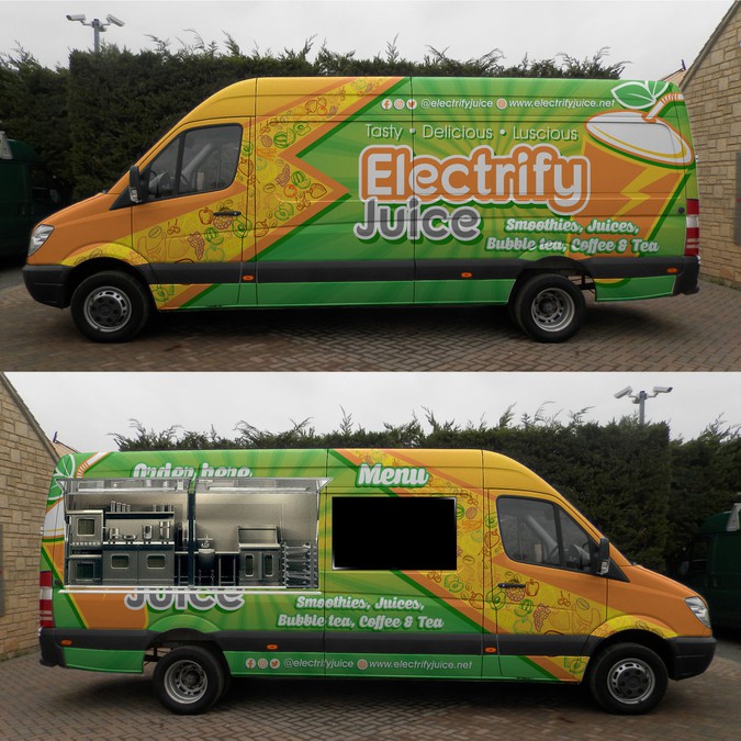 New design for a Mobile juice van | Car, truck or van wrap contest