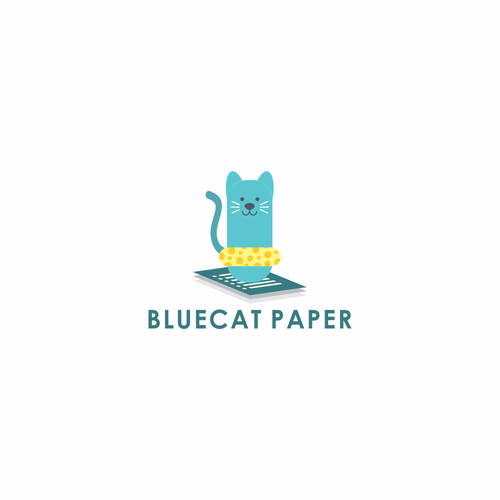 Simple, flat character design for Bluecat paper — creative, inspiring ...