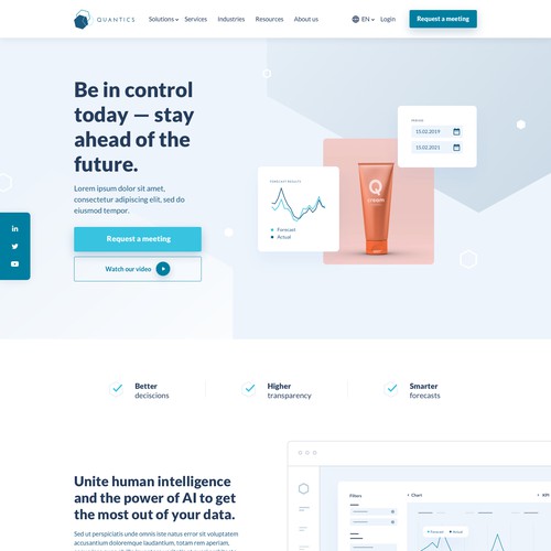 Designs | Webdesign for an SaaS AI-driven forecasting solution of a ...