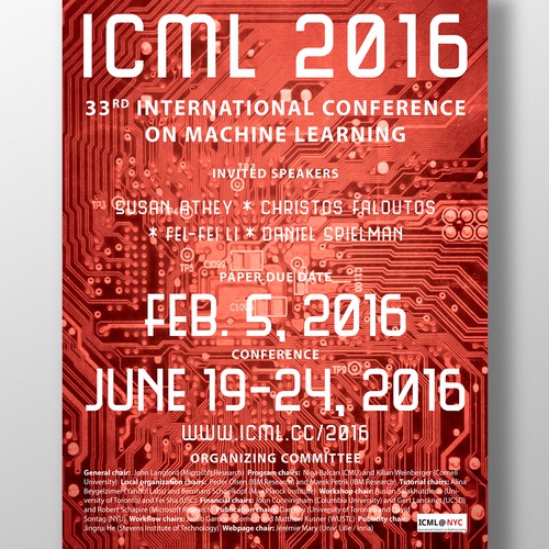 Design a poster for the 33rd International Conference on Machine ...