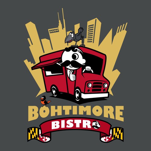Design a creative logo for a Baltimore foodtruck using Iconic Baltimore ...