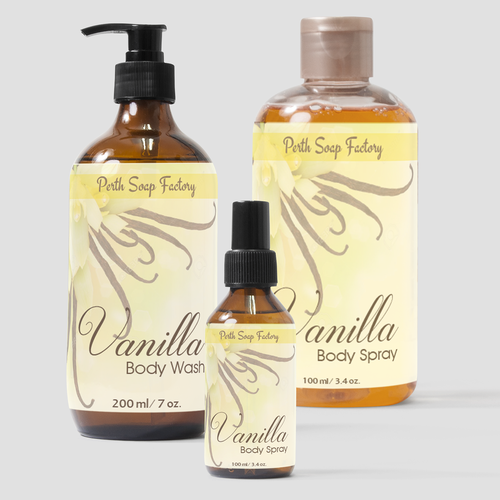 Create an original Vanilla Body Spray label that will fly off the ...