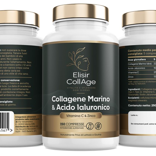 Designs | Elisir CollAge - Peel Back - Multi Lingual - Label Creation ...