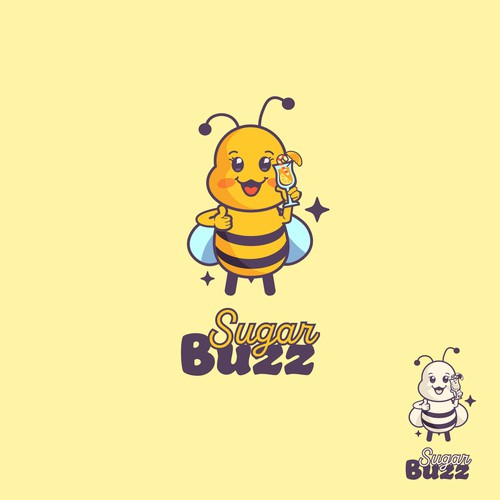 Designs | Sugar Buzz Bar its a kids Mock tail bar. | Logo design contest