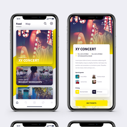 Designs | Design UI for awesome event ticketing app! | App design contest