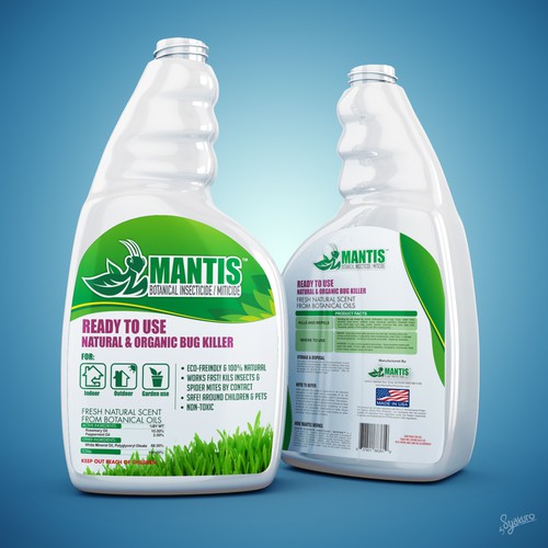 Designs | NATURAL & ORGANIC BUG KILLER SPRAY BOTTLE LABEL | Product ...