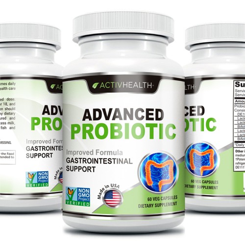 Create an attractive Probiotic Supplement Bottle Label | Product label ...
