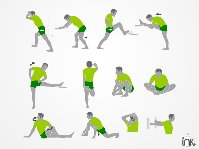 Illustration of some stretching exercises | Other Graphic Design contest