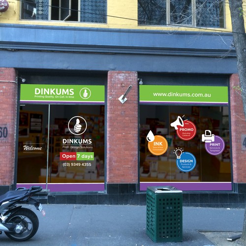 Creative shop front design for print & design business | Signage contest