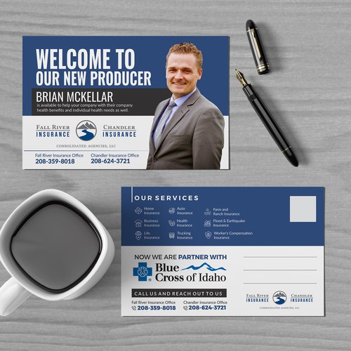 Designs | Attention grabbing postcard announcing new producer ...