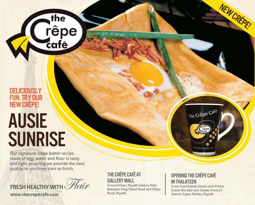 Flyer design for The Crepe Cafe | Postcard, flyer or print contest