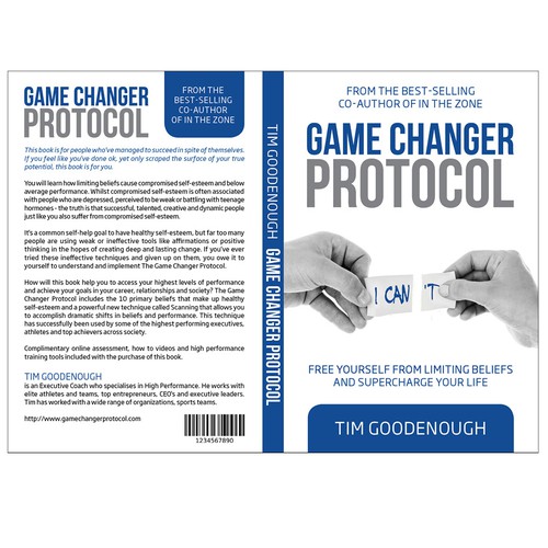 Create a simple and elegant design for my new book: Game Changer ...