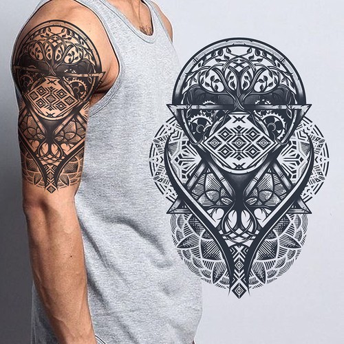 Geometric Tattoo Half Sleeve Geometric Tattoo Half Sleeve