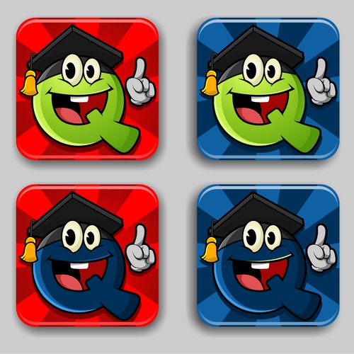 Create a fun character icon for a kids education app! | Icon or button ...