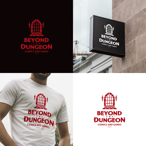 Designs | Lettering and dungeon entrance for comic and game store ...