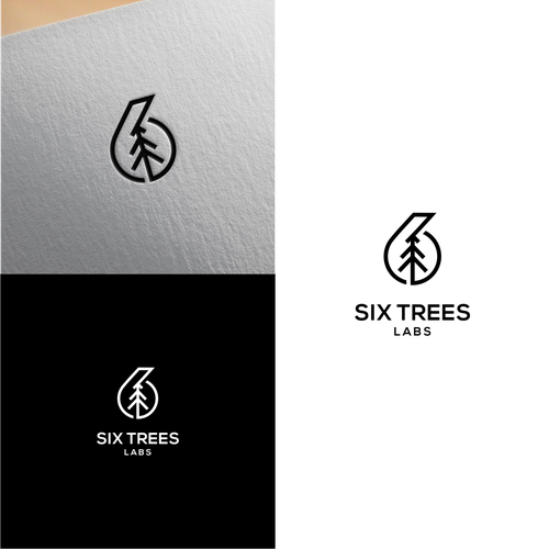 minimalist / bold / brand new "six trees labs" logo & business card ...
