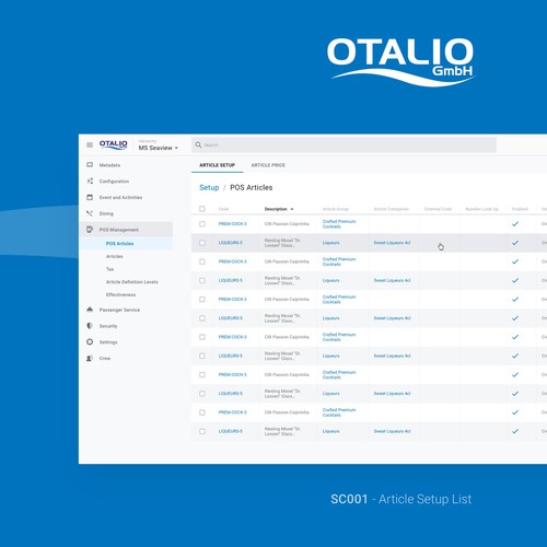 Otalio SPMS UI Design for the modern Cruise Ship Industry | Other web ...