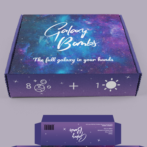 Solar System inspired Bath Bomb set needs packaging | Product packaging ...